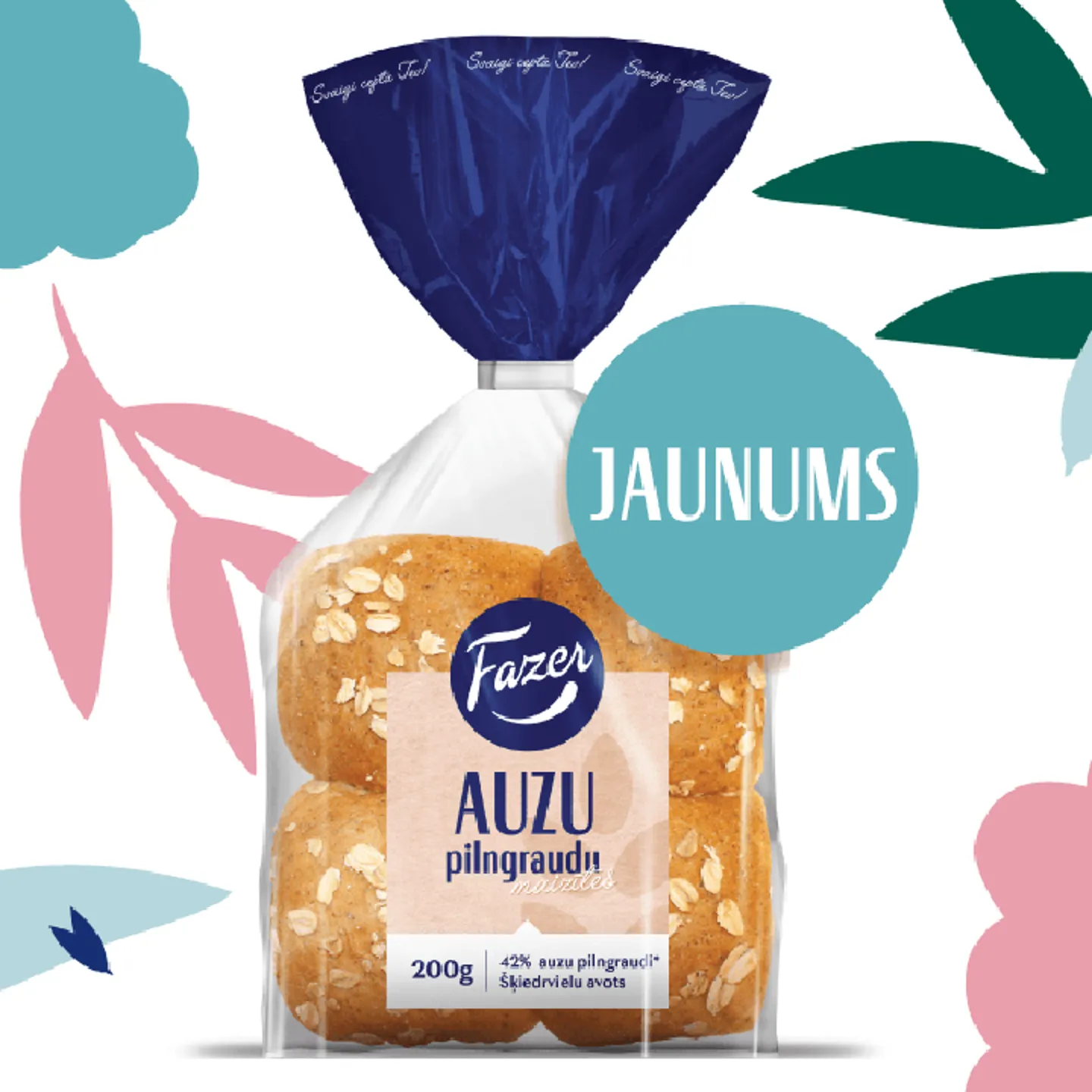 Jaunums - Svaigi cepta Tev! Auzu pilngraudu maizīte