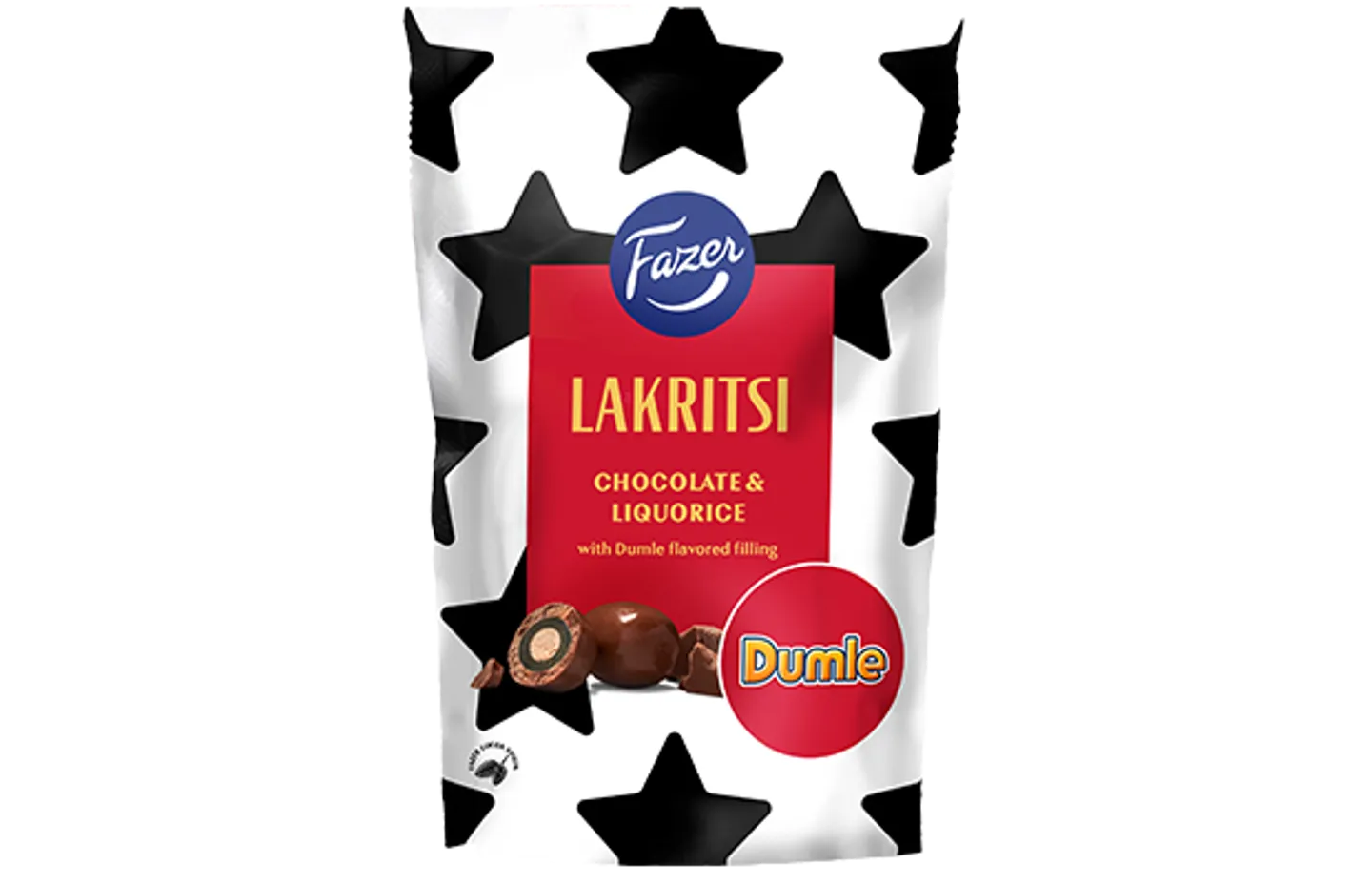 Lakritsi Choco Dumle karkkipussi 135g - Fazer.fi