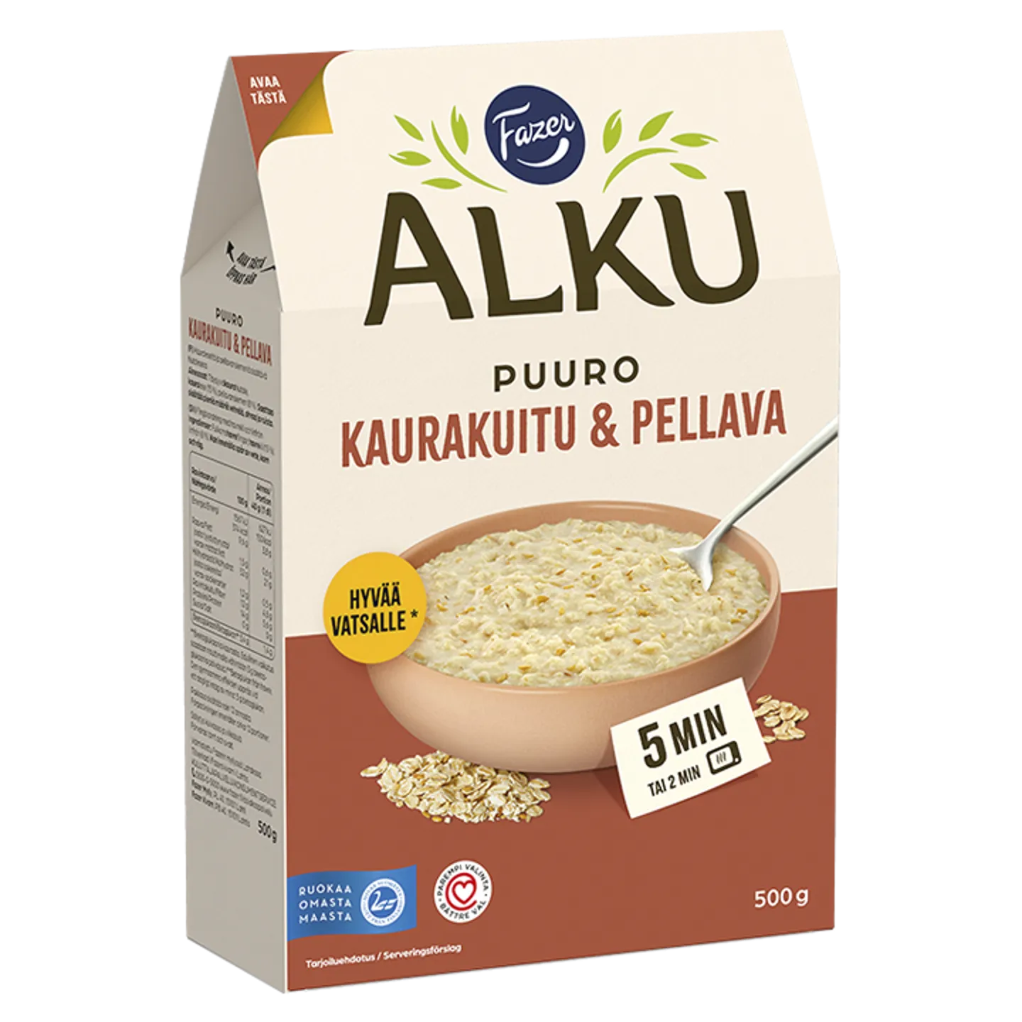 Fazer Alku Kaurakuitu & pellava puuro 500 g - Fazer.fi