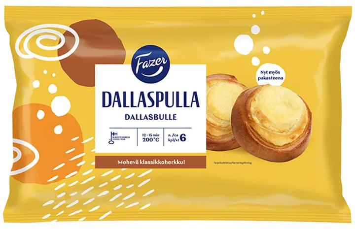 Fazer Dallaspulla 6kpl 582g, pakaste - Fazer.fi