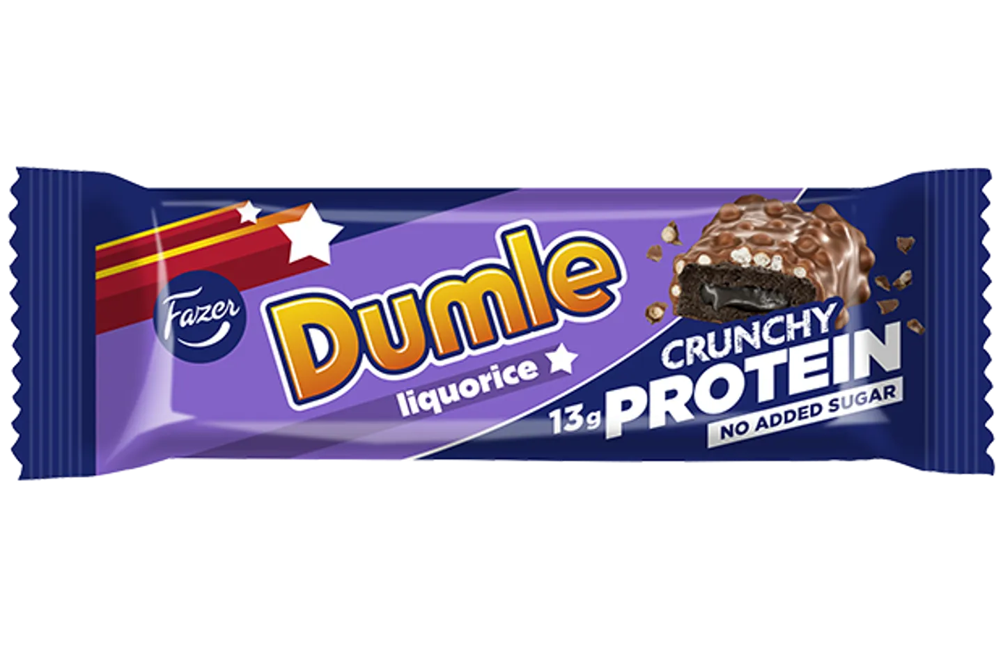 Dumle Crunchy Lakritsi Protein patukka 45g - Fazer.fi