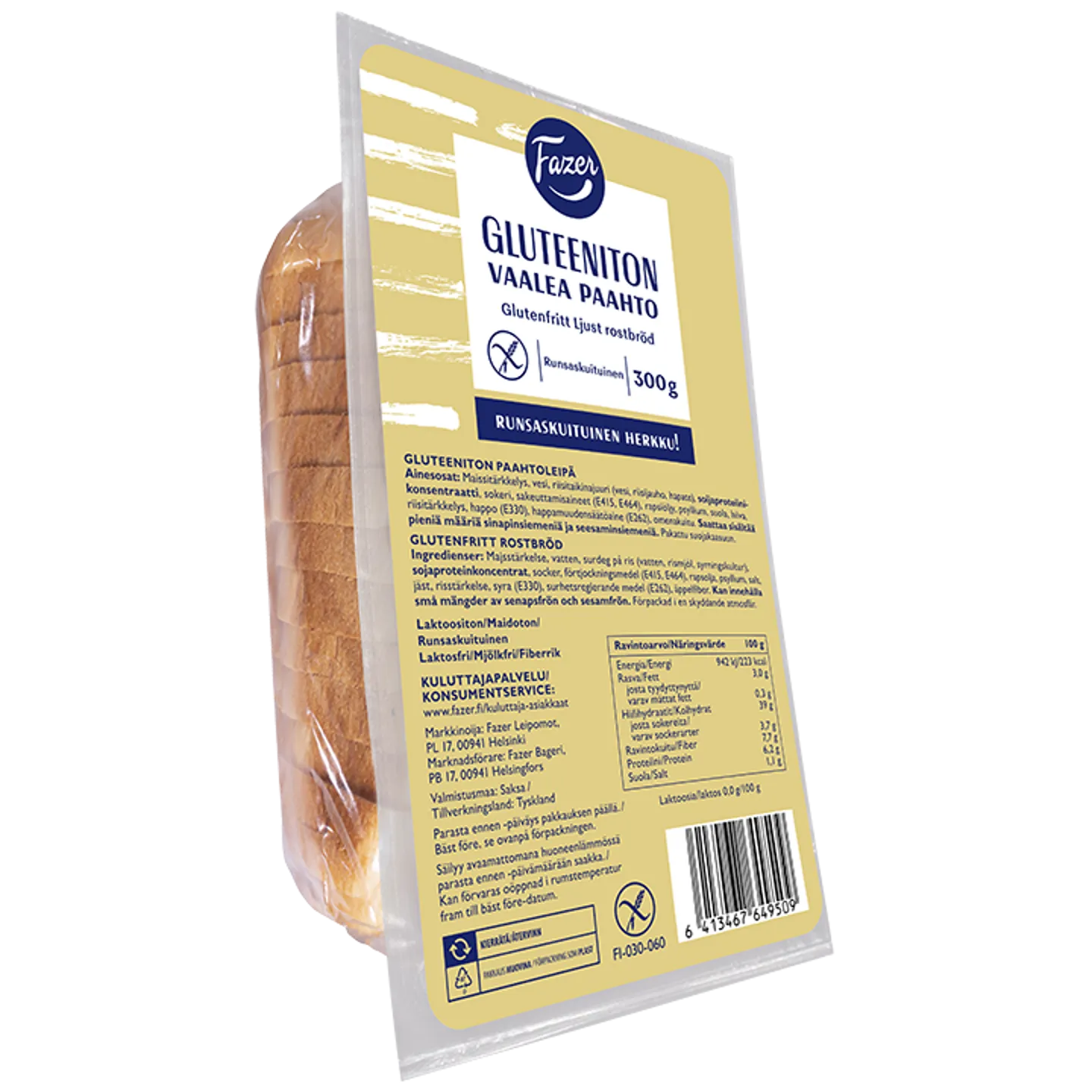 Fazer Gluteeniton Vaalea paahto 300g - Fazer.fi