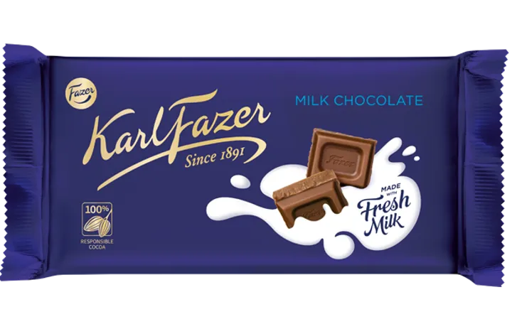 Karl Fazer mjölkchoklad 145 g - Fazer.se