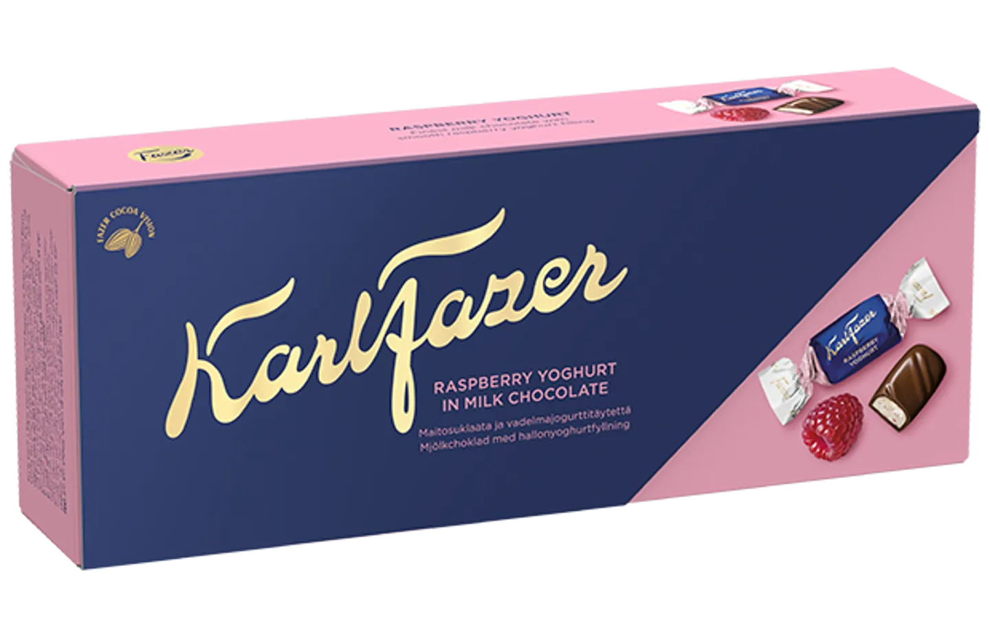 Karl Fazer Vadelmajogurtti suklaakonvehti 250g - Fazer.fi